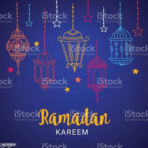 초 롱 별 라마단 인사말 카드 0명에 대한 스톡 벡터 아트 및 기타 이미지 0명 Eid Ul Fitr 가로등 Istock