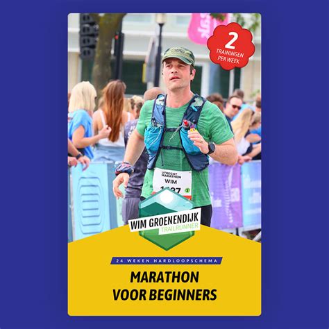 Hardloopschema Marathon 2x Per Week Wim Groenendijk