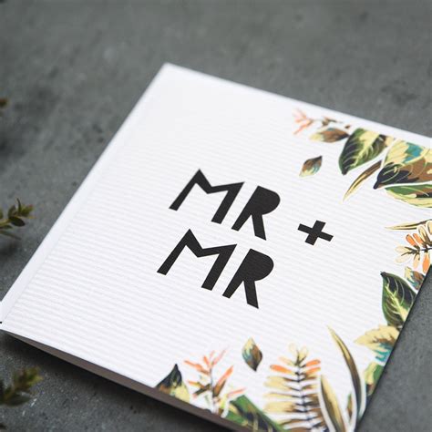 Gay Wedding Mr And Mr Gay Wedding Day Card Etsy Uk