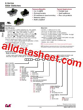 S Datasheet PDF C K Components