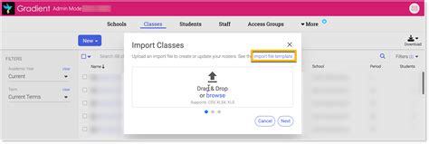 Import Classes File Gradient Help Center