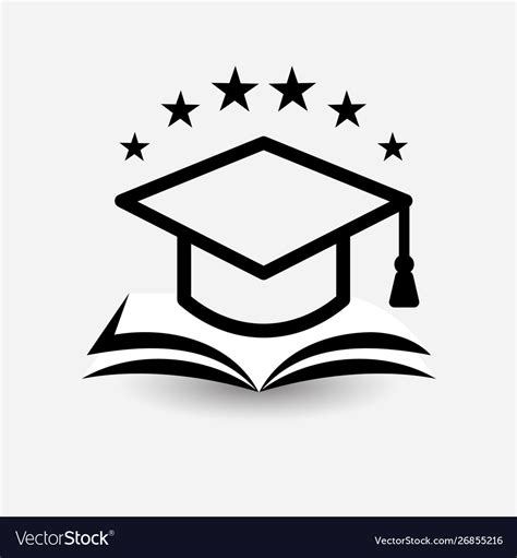 Education Logo Open Book Dictionary Royalty Free Vector
