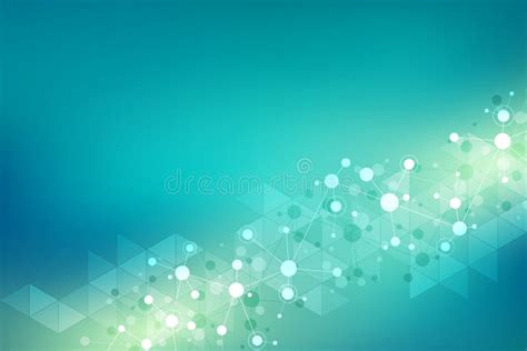 Abstract Geometric Texture With Molecular Structures And Neural Network Molecules Dna And