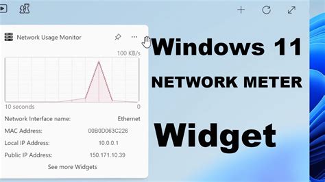 Network Usage Monitor Windows 11 Widget FREE YouTube