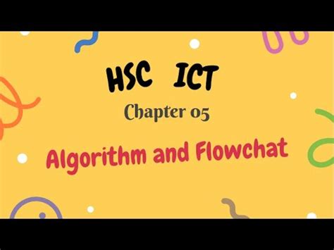 HSC ICT Chapter C Programming Algorithm And Flowchart YouTube