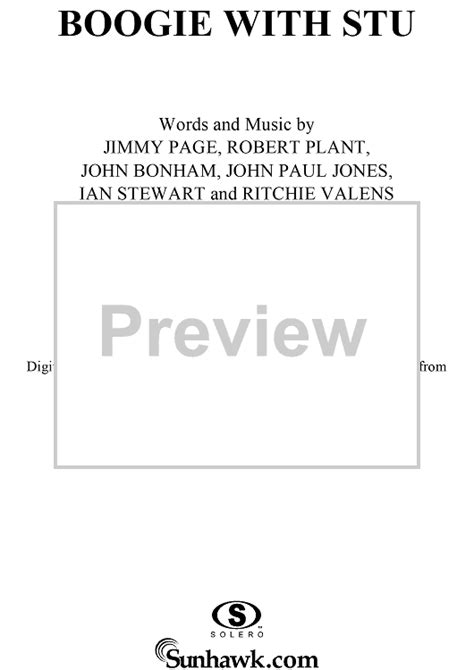 Boogie With Stu Sheet Music By Led Zeppelin For Pianovocalchords