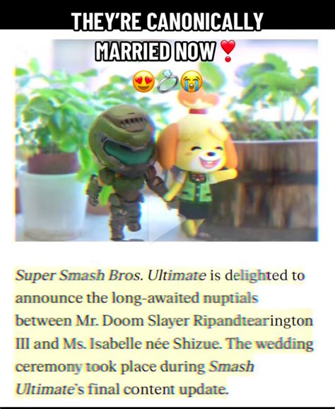 Isabelle Got Married In Smash R Acnh