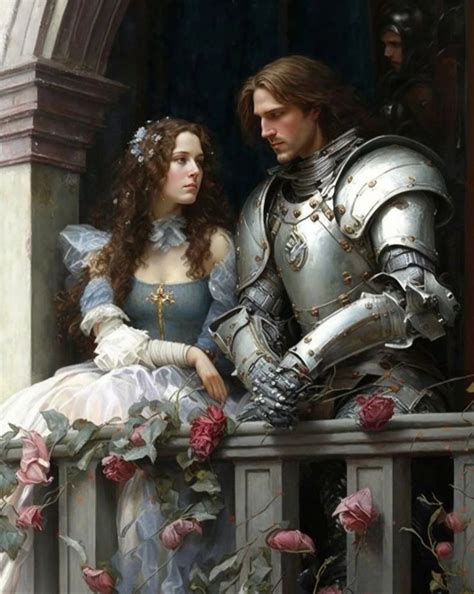 Medieval Knight And Princess Art Fantasy Romance Art Fantasy Couples