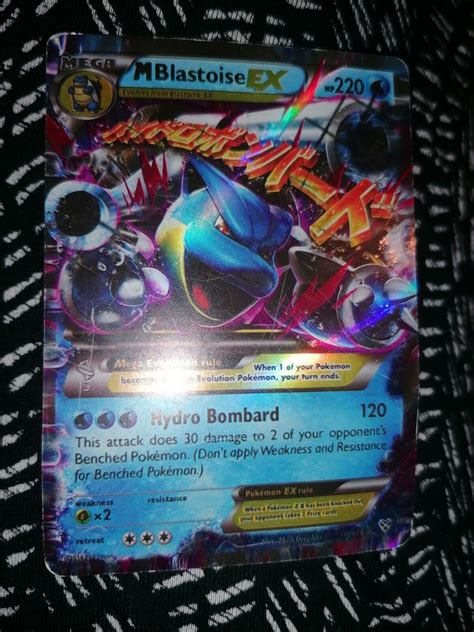 Blastoise Pokemon Card Ex Mega Shiny Holo Values MAVIN