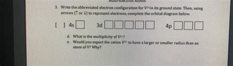 Solved Write The Abbreviated Electron Configuration For Chegg