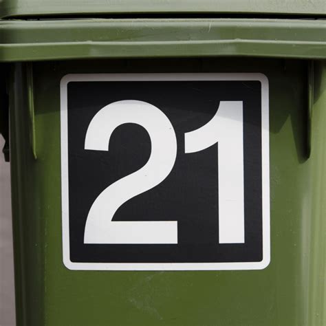 Personalised Container Number Stickers For Bins 25 For £1384 Bizay