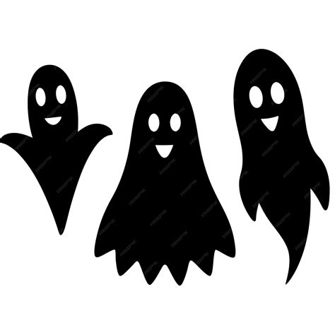 Three Ghost Faces With Faces That Say Ghost Premium Ai Generated Vector