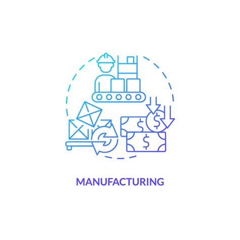 2d Gradient Manufacturing Thin Line Icon Concept Isolated Vector