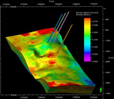 3d Effective Porosity Model Revealing Spatial Distribution Of Effective