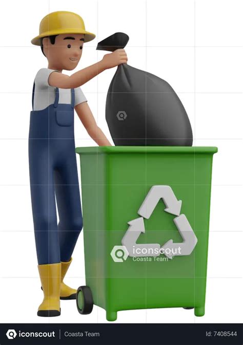 Man Throwing Trash 3d Illustration Download In Png Obj Or Blend Format