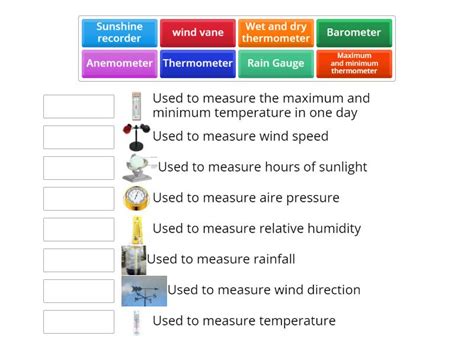 Weather Instruments Igcse Geography Cambridge Match Up