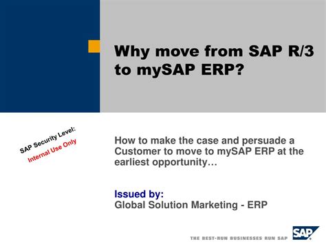PPT Why Move From SAP R To MySAP ERP PowerPoint Presentation Free Download ID