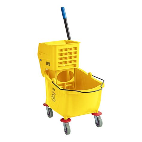 Lavex 26 Qt Yellow Mop Bucket And Side Press Wringer Combo