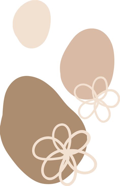 Abstract Boho Floral Simple Minimalist Hand Drawn Art Set Modern