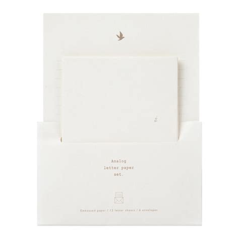 Artbox Official From Korea Analog Letter Paper Stationery Letter Papers And Envelopes Set White
