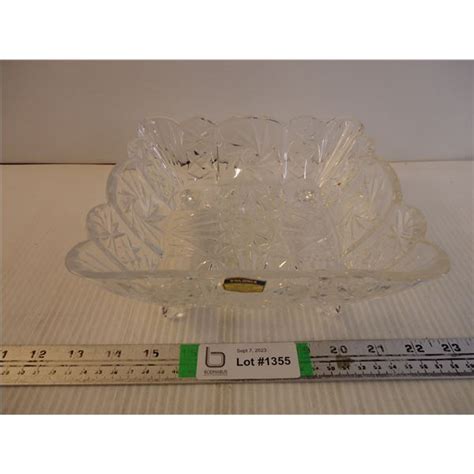 Polonia Lead Crystal Footed Dish Bodnarus Auctioneering