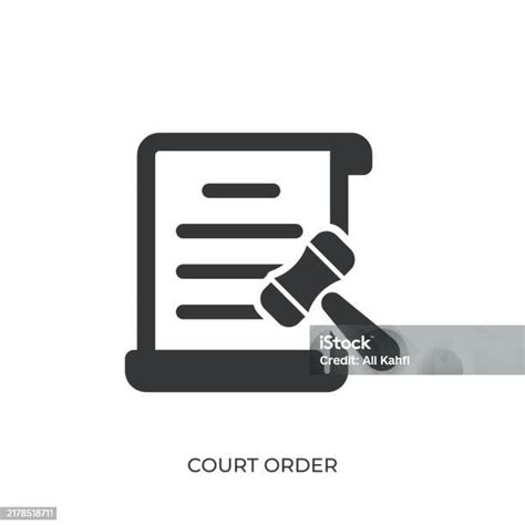 법원 명령 글리프 솔리드 아이콘입니다 어디에나 적용할 수 있는 단색 아이콘 단순하고 픽셀 완벽하며 현대적인 스타일 개념에 대한 스톡 벡터 아트 및 기타 이미지 Istock