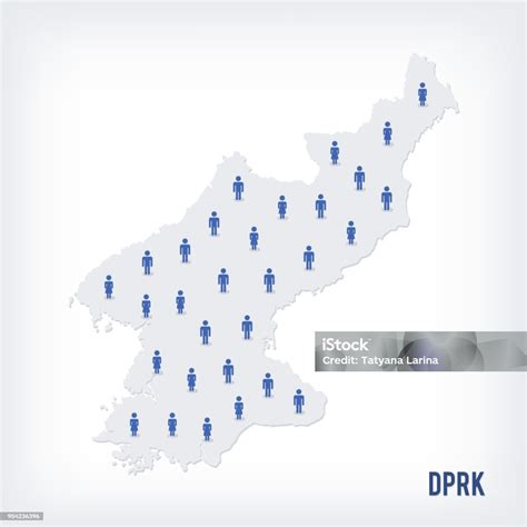 조선 민주주의 인민 공화국의 벡터 사람들 지도 인구의 개념입니다 관광에 대한 스톡 벡터 아트 및 기타 이미지 관광 국가