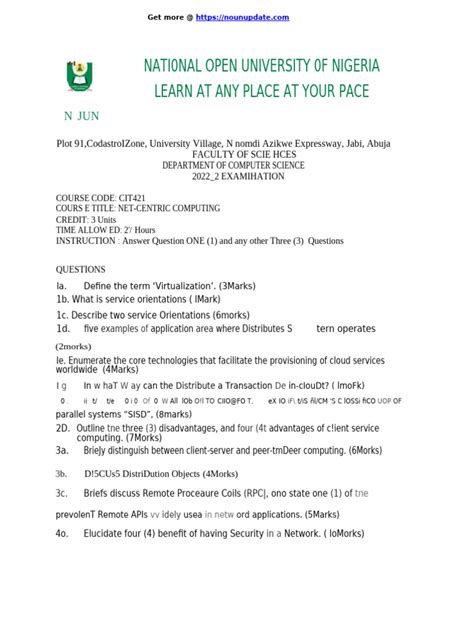 Net Centric Computing Exam Questions Pdf