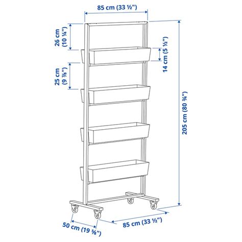 Mittzon Frame With Castorscontainer White 85x205 Cm Ikea
