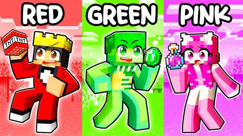Only ONE COLOR Build Challenge In Minecraft YouTube