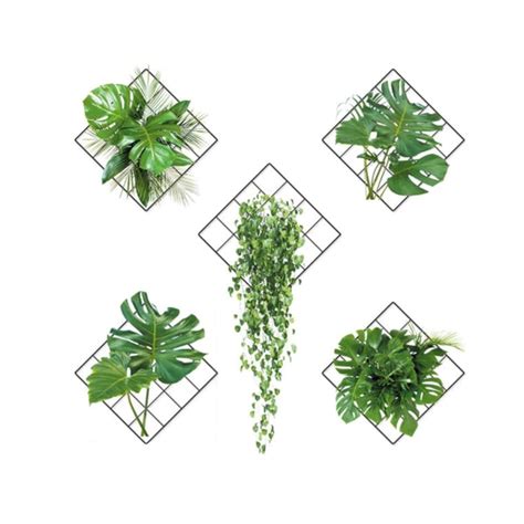 3D wallstickers med grønne planterGrønne planter wallstickersVases