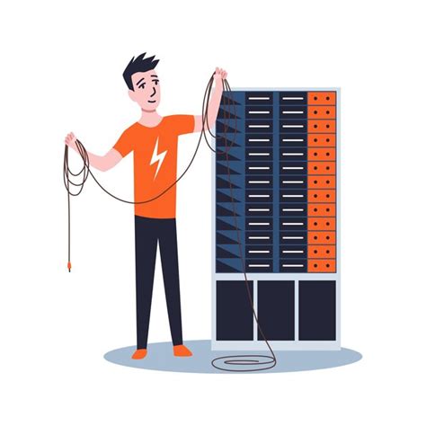 Premium Vector Sysadmin Repairing And Adjusting Network Connection