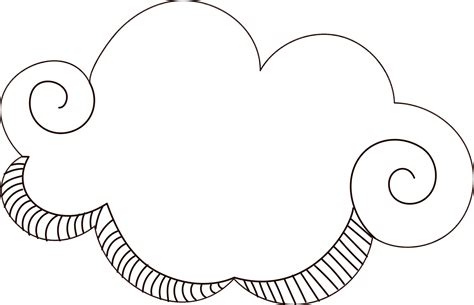 Linear Cloud Element On White Background 24556418 Vector Art At Vecteezy