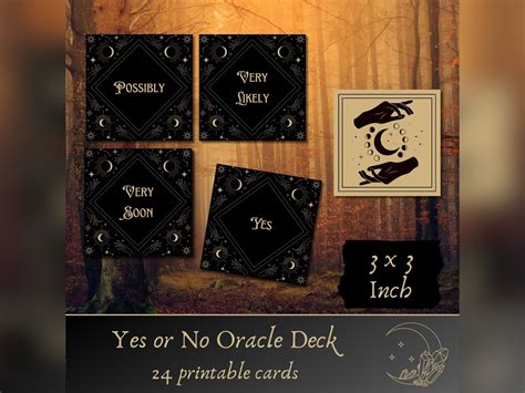 Simple Yes Or No Oracle Deck 36 Printable Cards With Positive