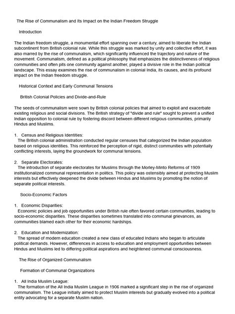 Communalism Pdf Two Nation Theory Partition Of India