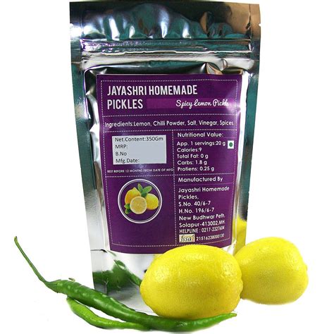 Spicy Lemon Homemade Pickle Buy Online Jayashri Homemades