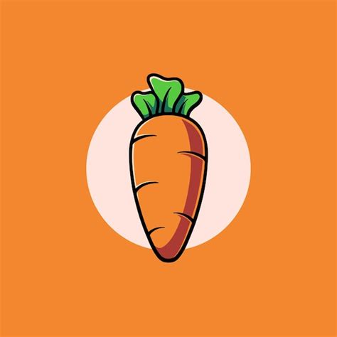Ilustra O Simples De Desenho Animado De Cone De Cenoura Vetor Premium