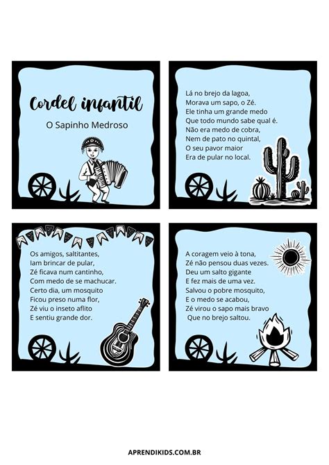 Cordel Infantil Para Imprimir 19 Modelos Gratuitos