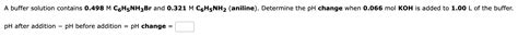 Solved A Buffer Solution Contains Mc H Nh Br And Chegg