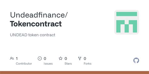 GitHub Undeadfinance Tokencontract UNDEAD Token Contract