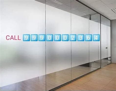 Olive Premium Self Gum Frosted Glass Film Dealer Noida 4x150