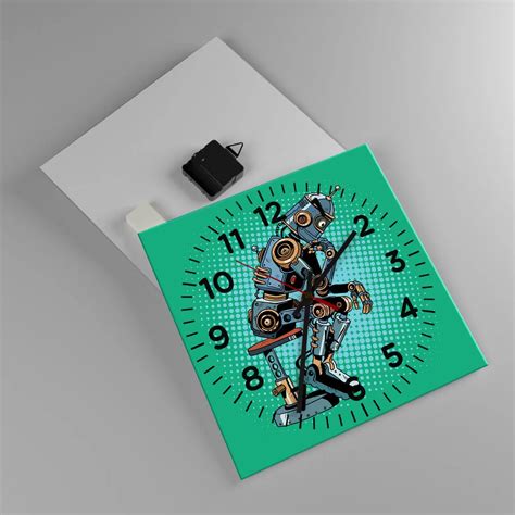 Horloge murale Arttor Au dessus de l essence de l être Cadran à chiffres Forme Carré