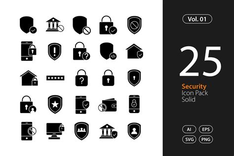 Security Icon Set Vector SVG EPS Graphic By Sixtwenty Studio Creative Fabrica