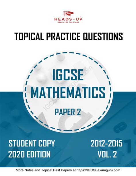 Igcse Mathematics Paper 2 Topical Practice Questions