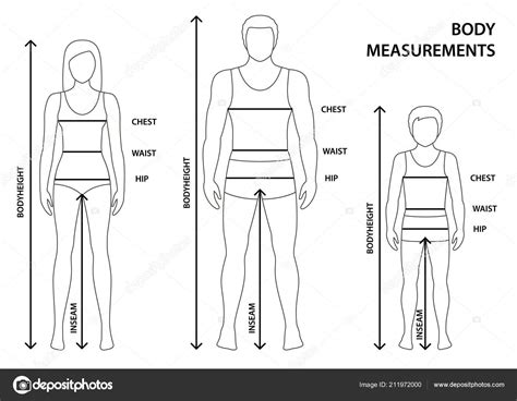Vector Illustration Of Contoured Man Women And Boy In Full Length With