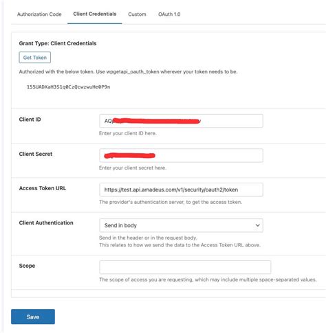 grant type client credentials wpgetapi