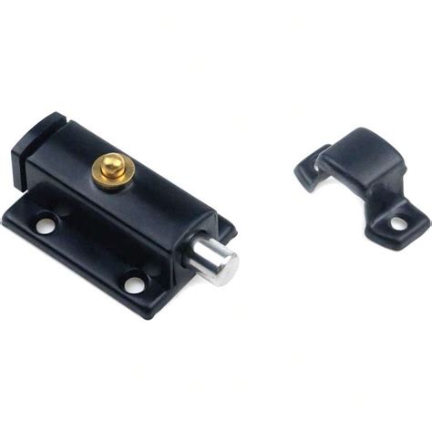 4 Sets Spring Loaded Locking Pin Stainless Steel Door Bolt Latch Black