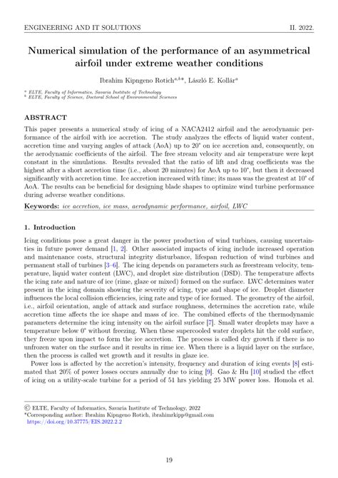 Pdf Numerical Simulation Of The Performance Of An Asymmetrical