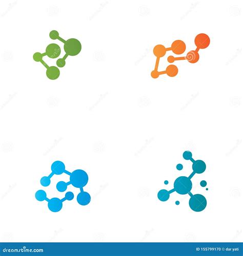 Vector De átomos Químicos De Estructura Molecular Ilustración Del