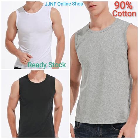 Men Singletcotton Lelaki Murah Mr Men Singlet Adult Plain Singlet